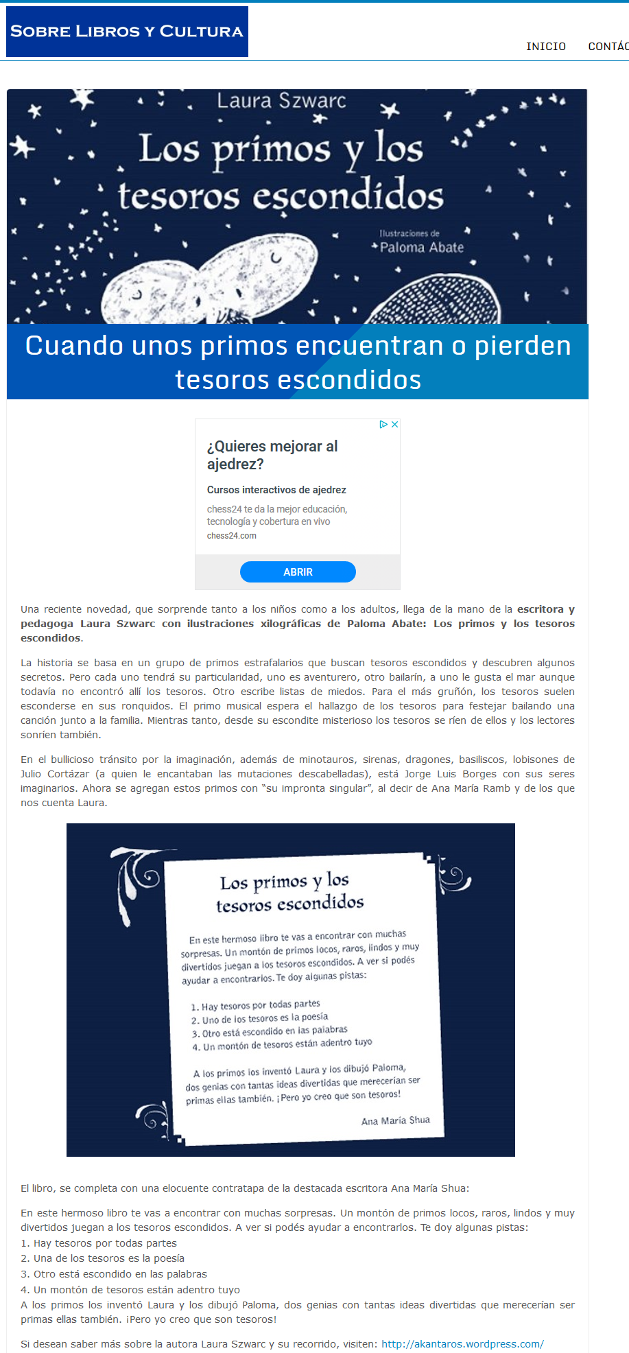 Reseñas Entrevistas Laura Szwarc